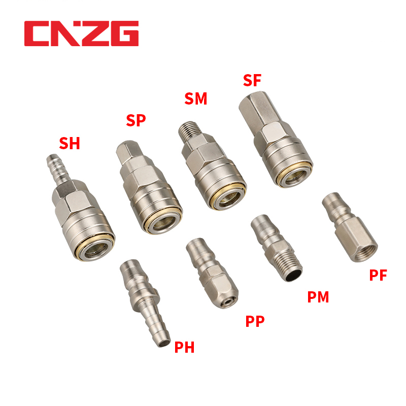 Pneumatic Quick Connector Self-locking Compressor Plugs PP/SP/PM/SM/PH ...