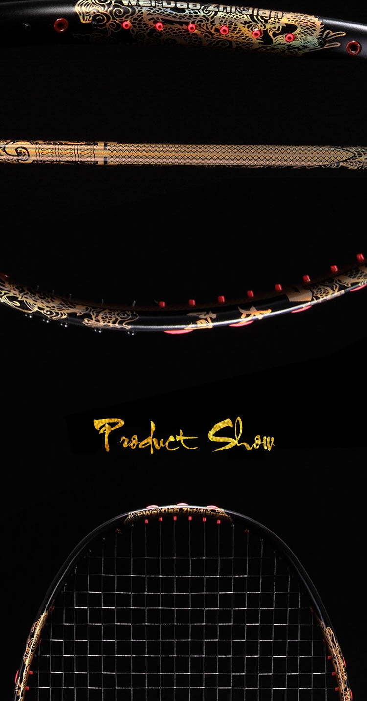 Alpsport TAJ 4u 10u G5 Max 35 Lbs Badminton Racket Golden Dragon ...