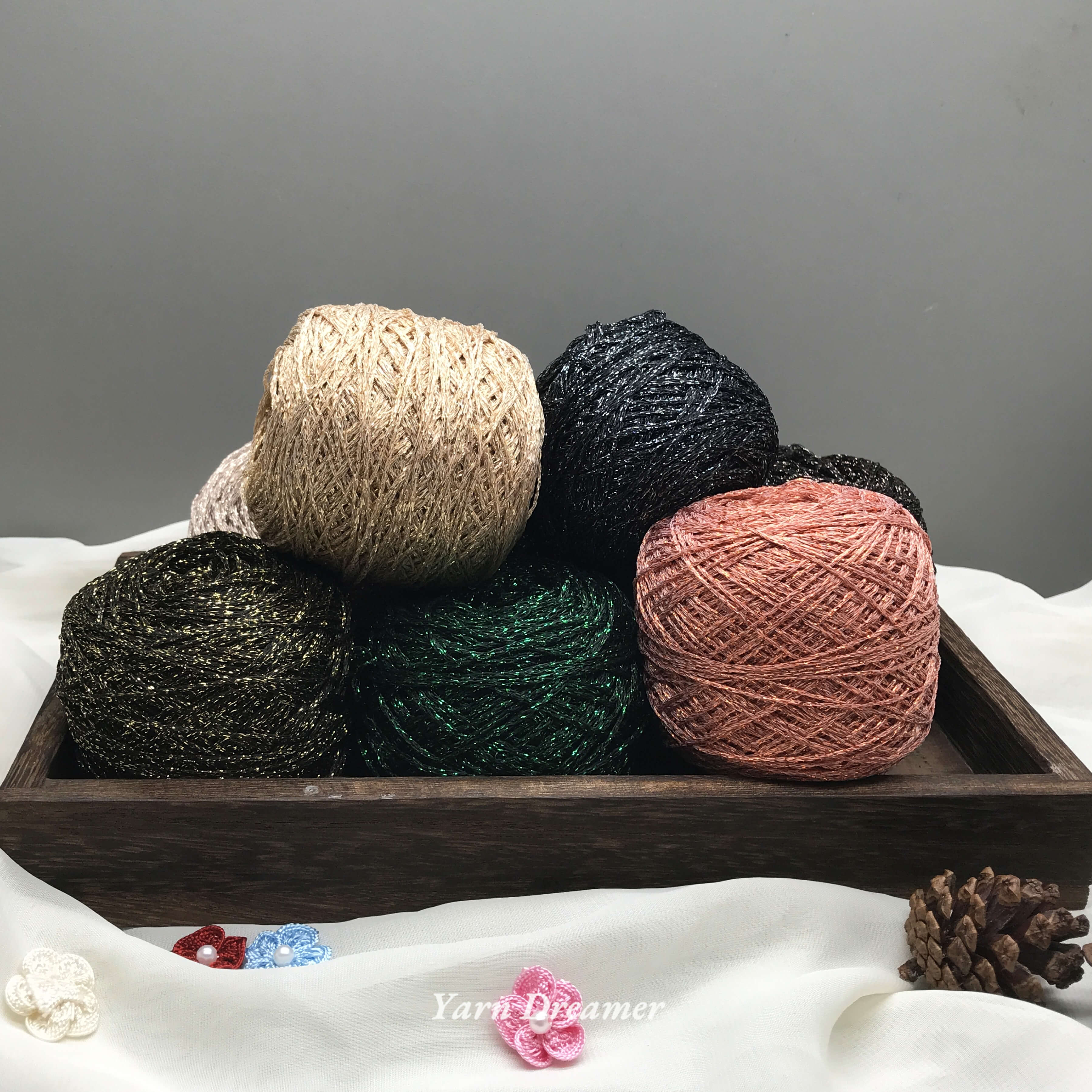 15 Colors Glitter Yarn Fancy Wool Yarn for Knitting DIY Crochet yarn ...