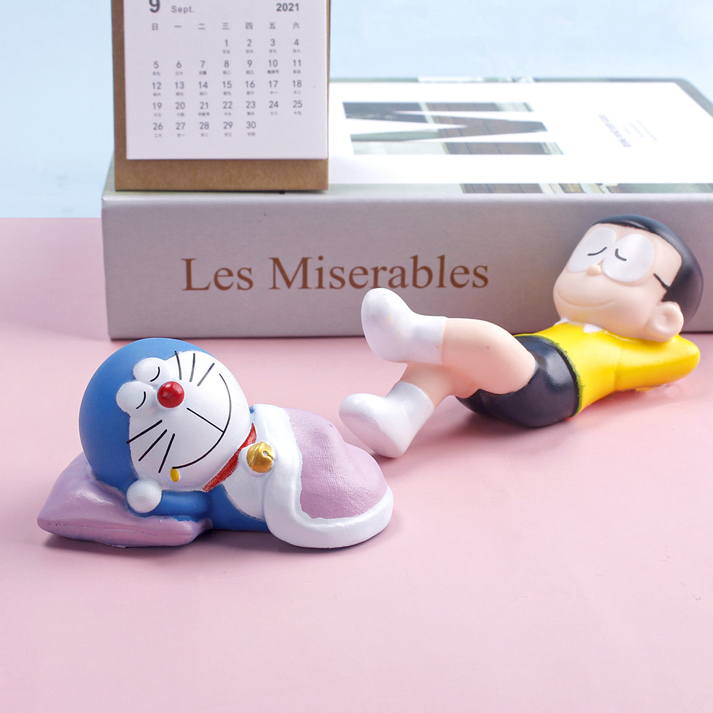 1Pcs 8-14.5Ccm Anime Doraemon Figure Nobita Nobi Cat Robot Sleep Cake Q ...