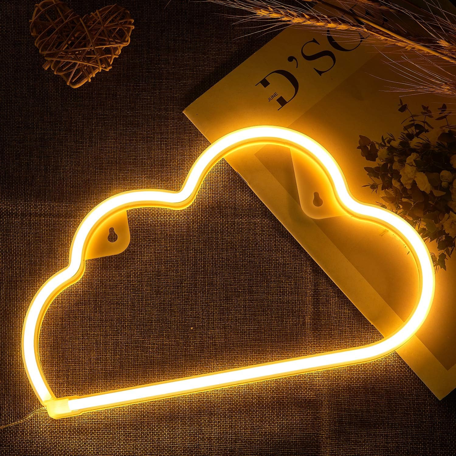 Cloud shape Neon Light LED Signs Light Home Wall Decoration Night Light ...