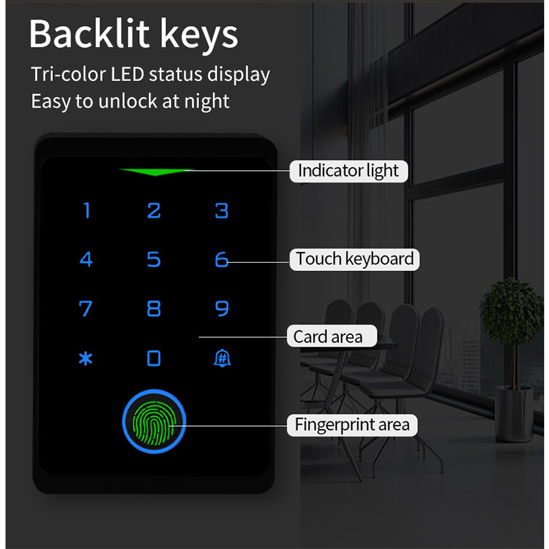 2.4G Wifi Tuya & Smartlife App Backlit Access Control Keypad IP66 ...