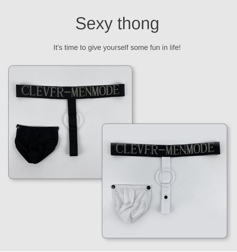 【CLEVER MENMODE】Men Underwear Sexy Ice Silk Detachable Front Pocket ...