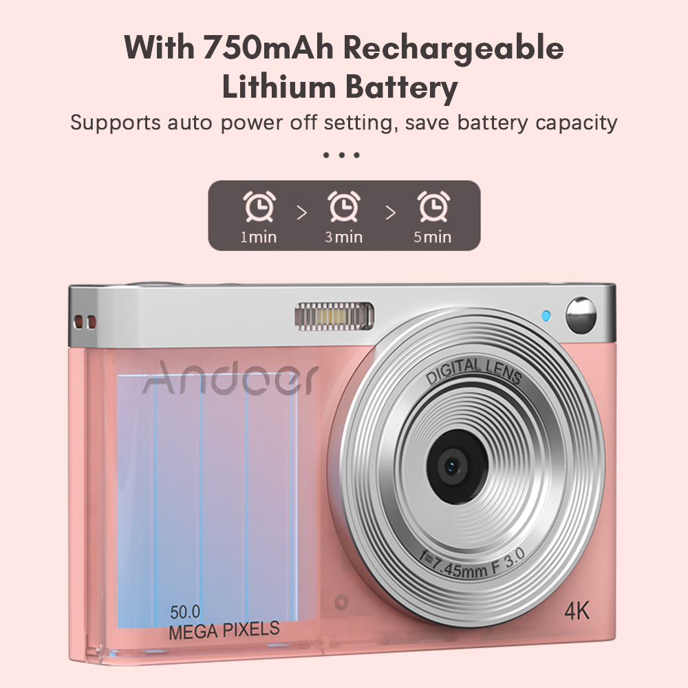 Andoer Compact 4k Digital Camera Video Camcorder 50mp 2.88 Inch Ips ...