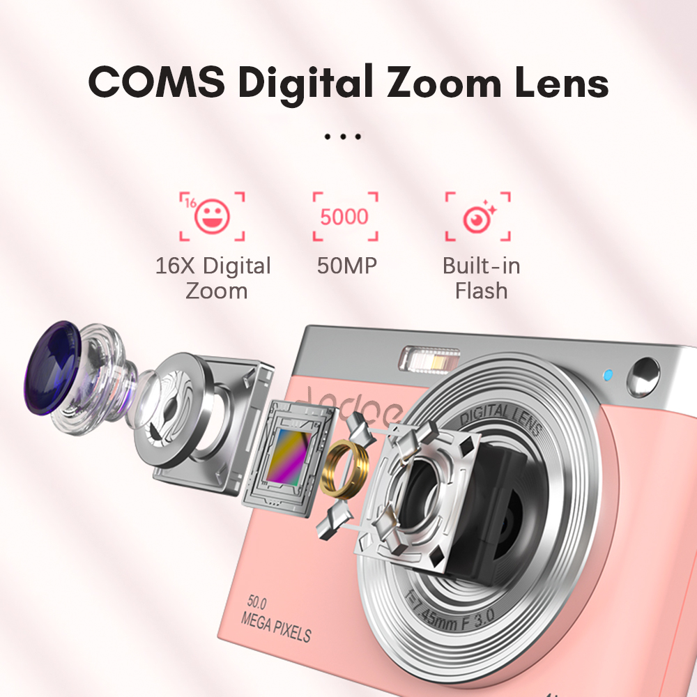 Andoer Compact 4k Digital Camera Video Camcorder 50mp 2.88 Inch Ips ...