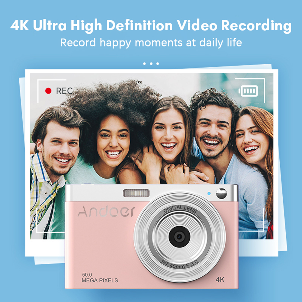 Andoer Compact 4k Digital Camera Video Camcorder 50mp 2.88 Inch Ips ...