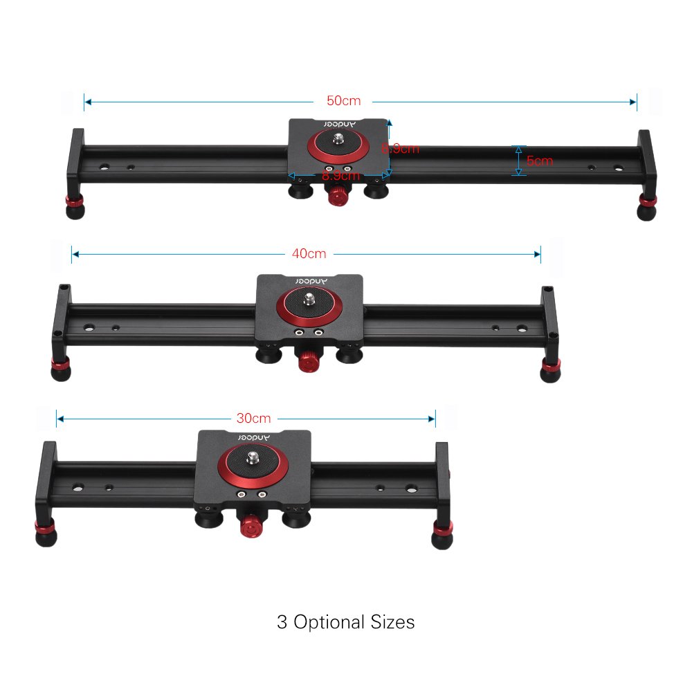Andoer 30cm~50cm/12~20inch Aluminum Alloy Camera Track Slider Video ...