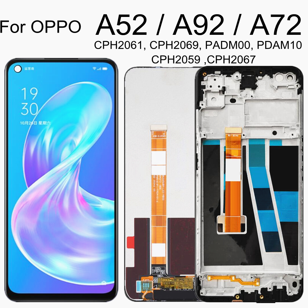 Original For OPPO A92 A52 A72 2020 LCD with Frame Display Touch Screen ...