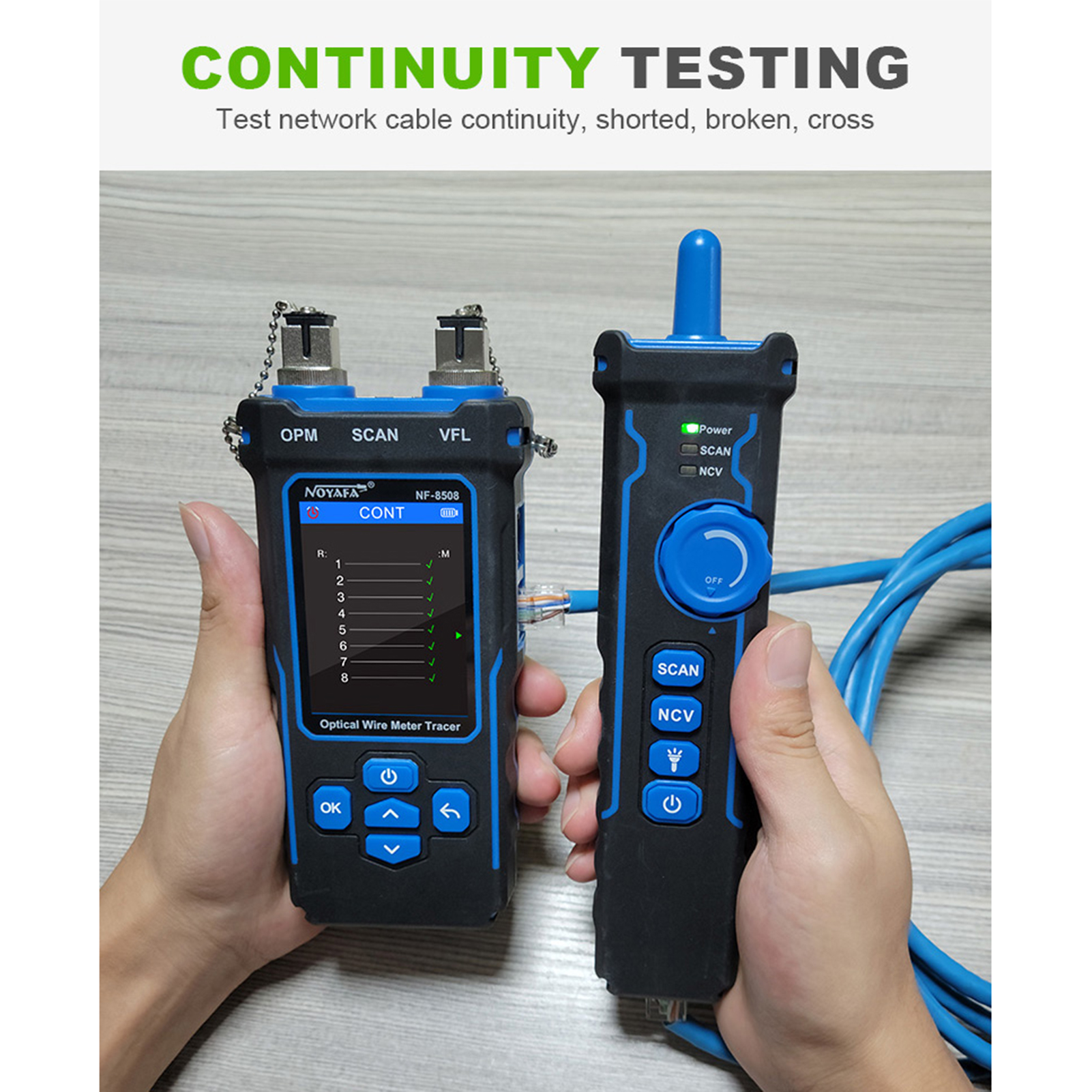 [COD] NOYAFA NF-8508 Network Cable Tester LAN Optical Power Meter LCD ...