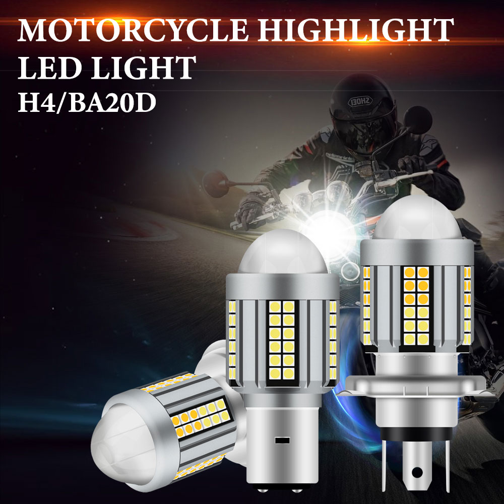 LED Motorcycle Lights H4 BA20D H6 LED Bulbs Headlamps Bike Headlight ...