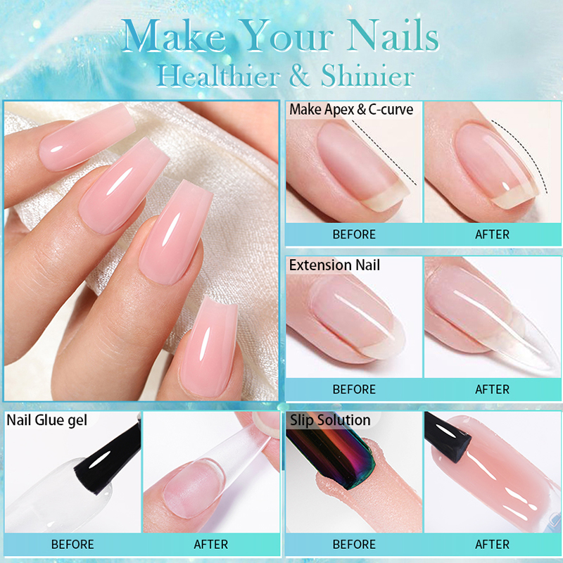 Born Pretty Gel Polish 8 in 1 Nail Glue Blooming Strengthener Extension ...