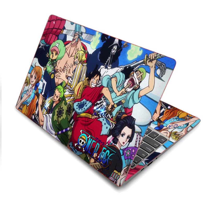 One Piece Anime Laptop Sticker Cover Skin Luffy Zoro 2 Sheets Decals ...