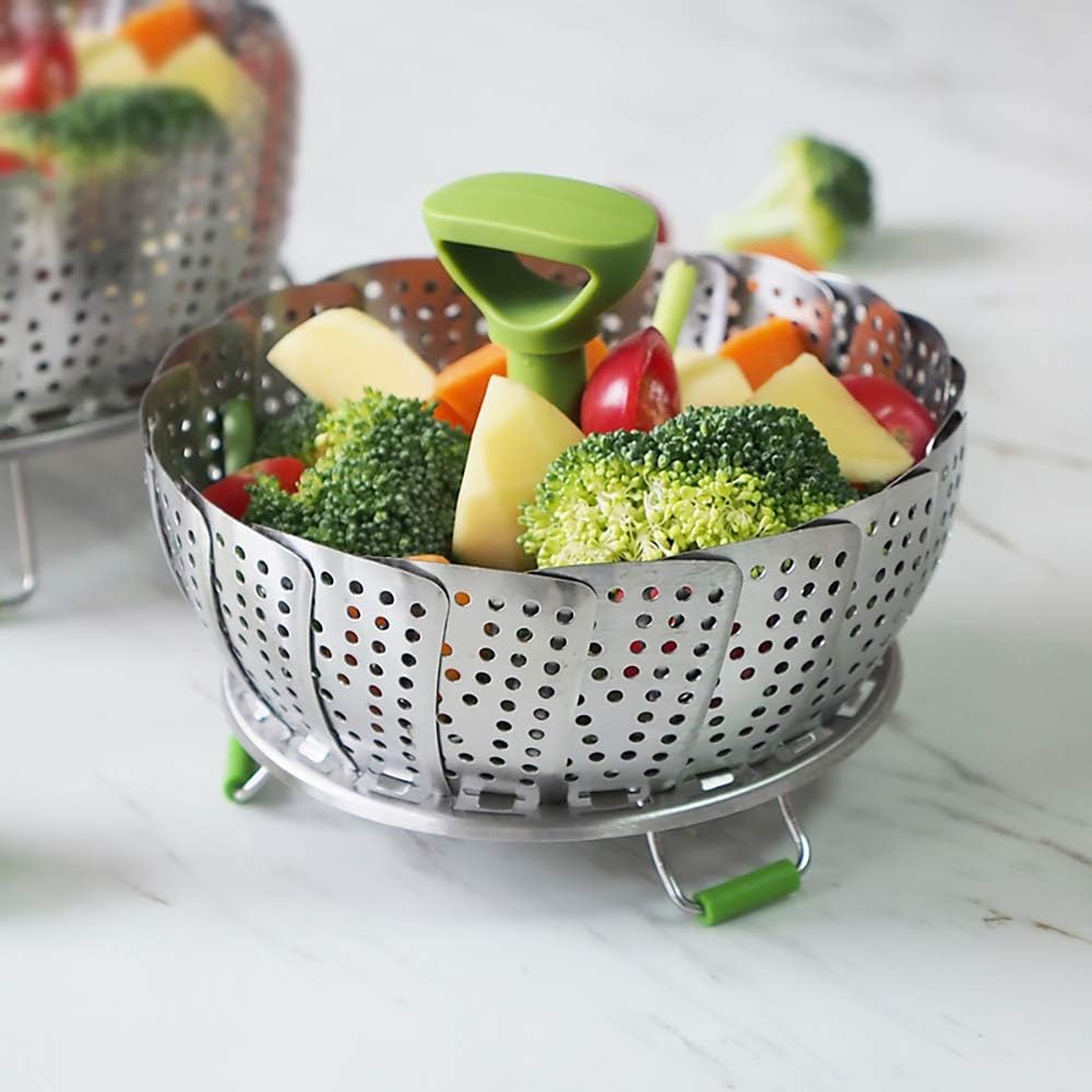 9Inch/11Inch Stainless Steel Folding Lotus Steaming Tray Food Steamer ...