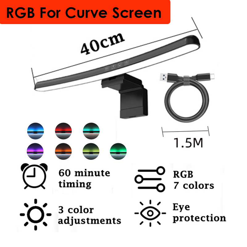 【Ready Stock】5 Colors RGB Led Monitor Light Bar For Curve Screen Lights ...
