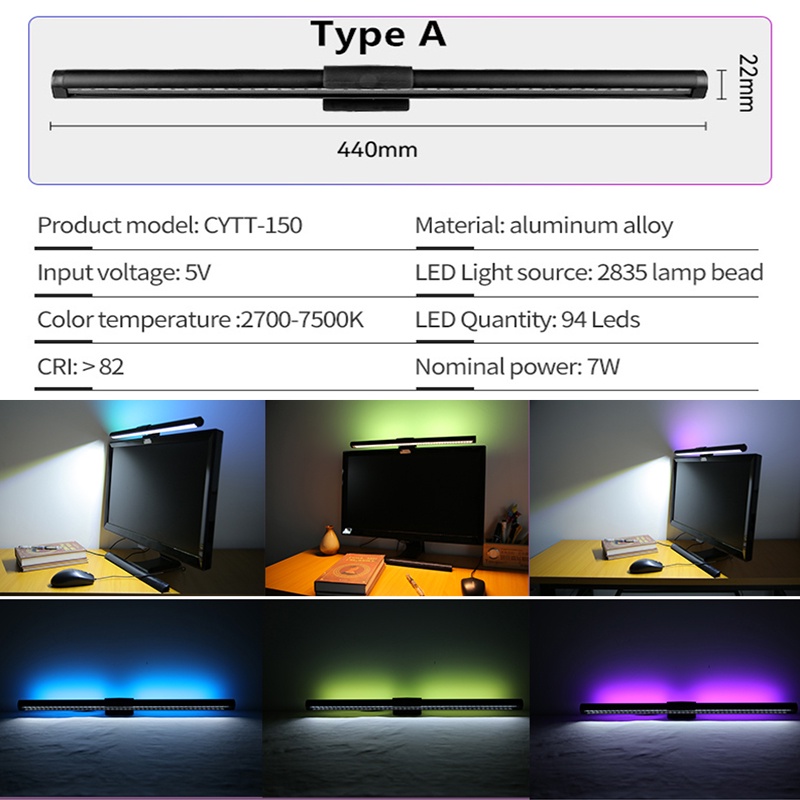 【Ready Stock】5 Colors RGB Led Monitor Light Bar For Curve Screen Lights ...