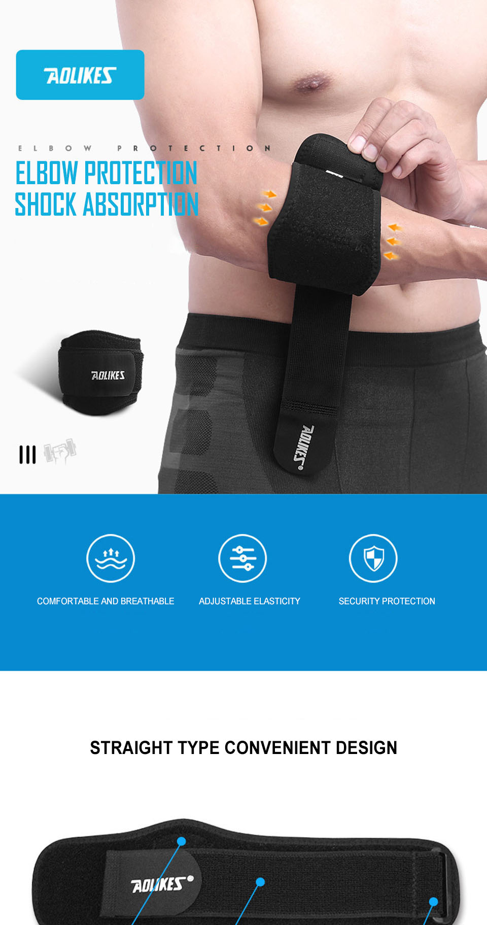 AOLIKES 1PCS Tennis Elbow Braces for Tendonitis and Tennis Elbow ...