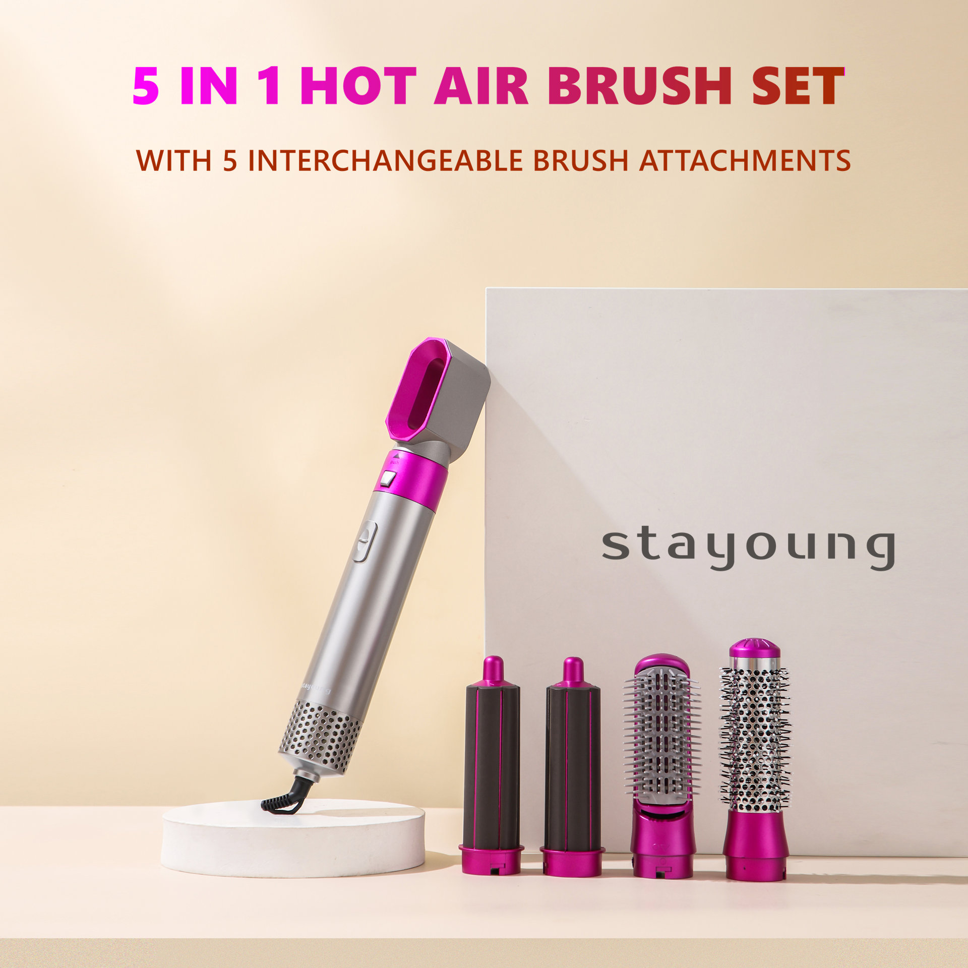 【Best Value 5in1】STAYOUNG 5 In 1 Hair Styler C2 Blower Straightener ...