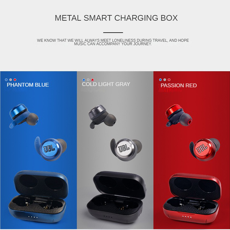 JBL T280 TWS Bluetooth Earphones Stereo Bass Sound Headset Noise Cancelling Wireless Headphones ...