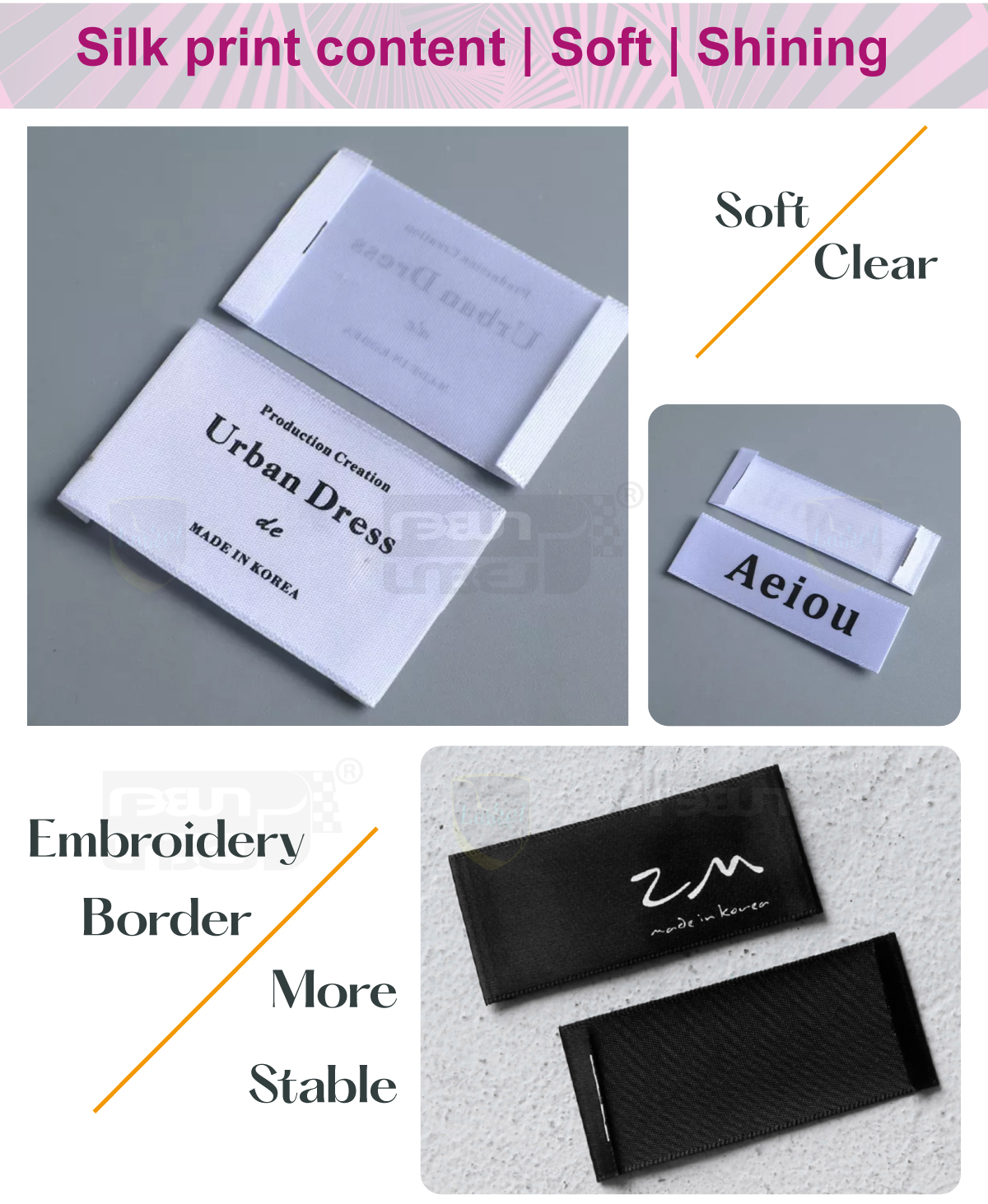 cotton care label personalized woven embroidery label customize ...