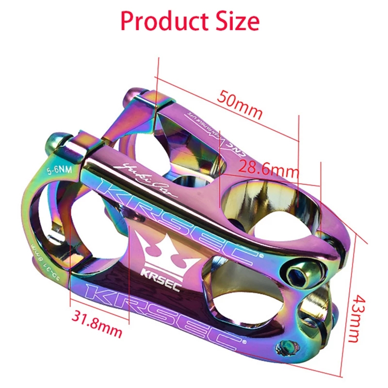 KRSEC Bicycle Stem Aluminium Stem MTB Mountain Bike Stem potence velo ...