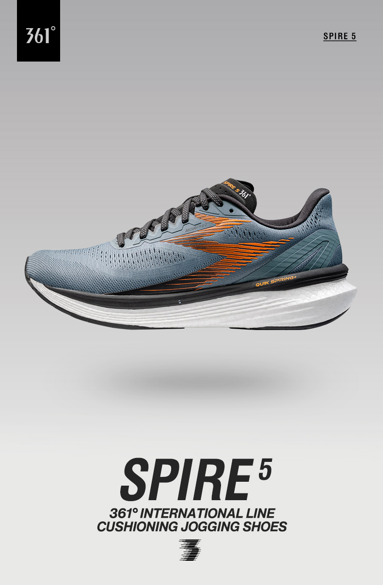 361 Degrees Spire 5 Men Running Shoes Overseas International Line Y2272 ...