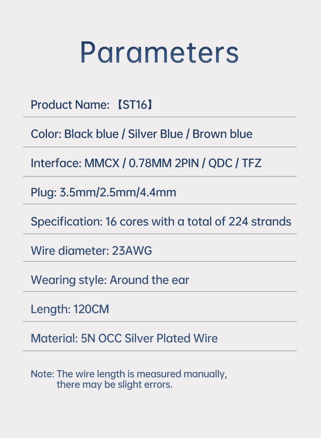 KBEAR ST16 Crystal 16 Cores Upgrade Cable 5N Single Copper Silver-plated MMCX/QDC/2PIN Connector ...