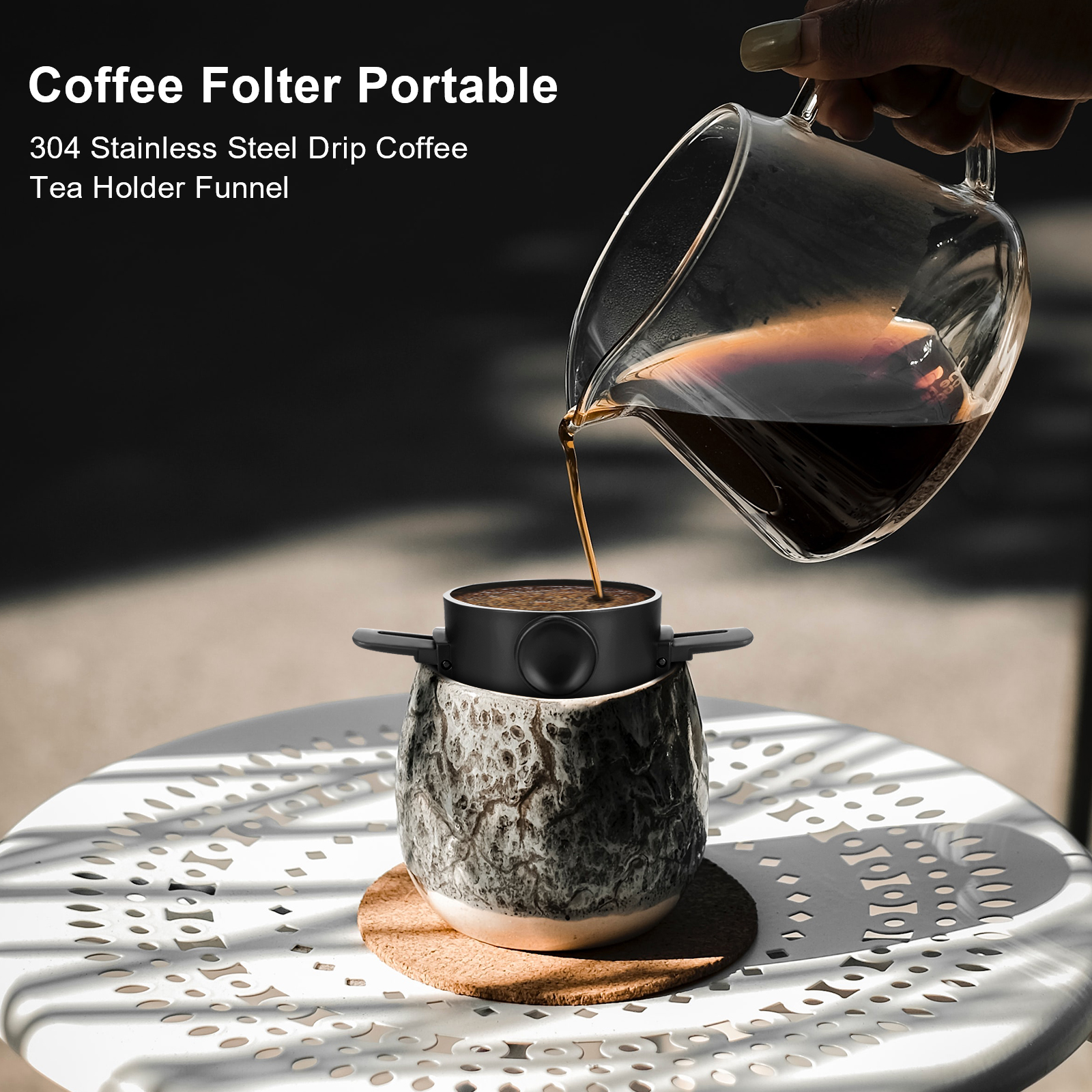 [READY] Folding Portable Hand Brewed Coffee Dripper Cone, for Drip ...