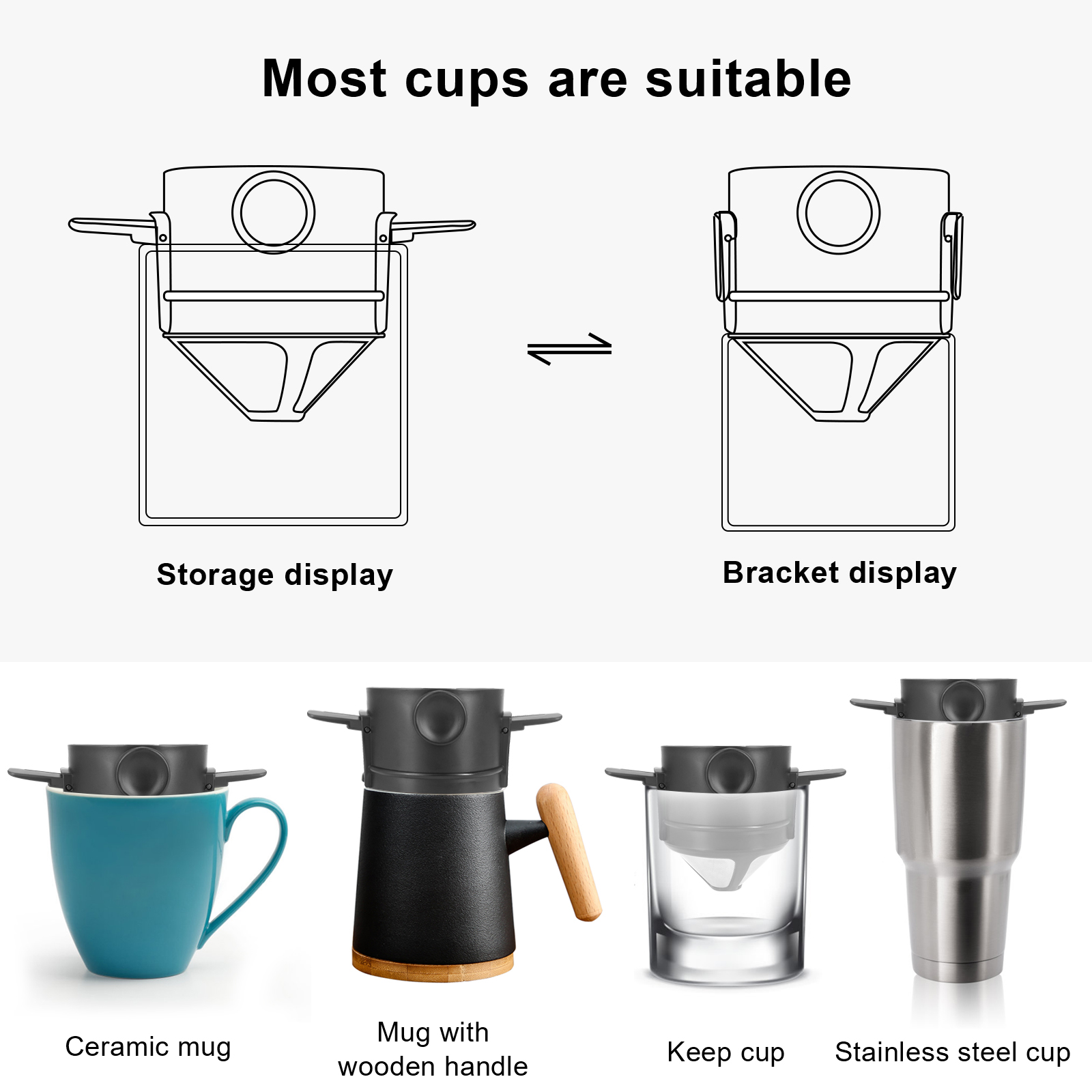 [READY] Folding Portable Hand Brewed Coffee Dripper Cone, for Drip ...