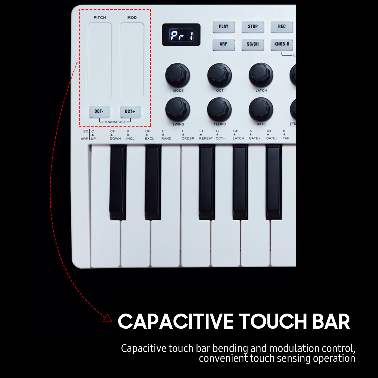 [COD] M-VAVE 25-Key MIDI Control Keyboard Mini Portable USB Keyboard ...
