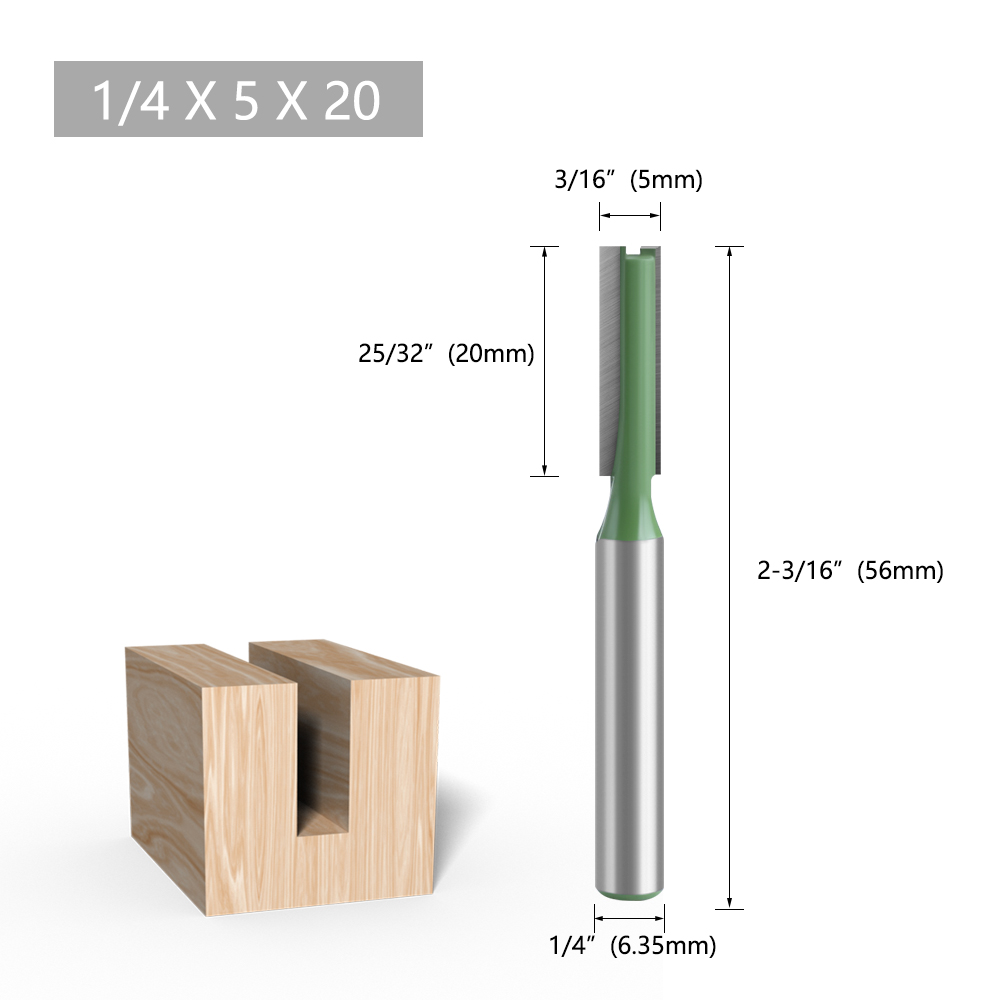 LAVIE 1pcs 1/4 Shank 6.35mm Straight Knife Dado Router Bit Set Trimming ...