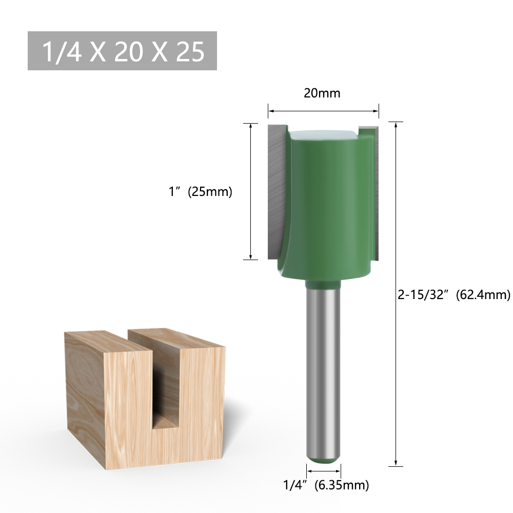LAVIE 1pcs 1/4 Shank 6.35mm Straight Knife Dado Router Bit Set Trimming ...