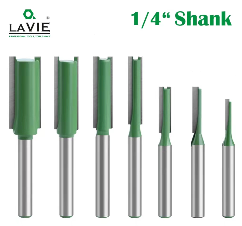 LAVIE 1pcs 1/4 Shank 6.35mm Straight Knife Dado Router Bit Set Trimming ...