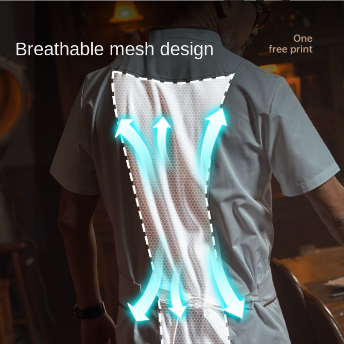 From 1PCS free printing LOGO and name high-end chef overalls men's ...