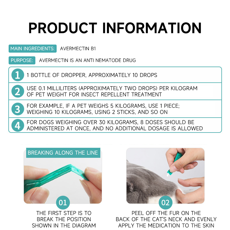 BAMU Pet Tick And Flea Remove Drops (One Box) Anti Flea And Mite For ...