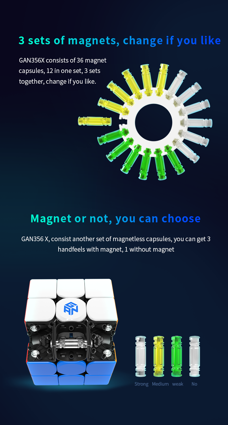 GAN 356X v2 3x3 Magnetic Speed Cube 356X Magic Cube | Shopee Philippines