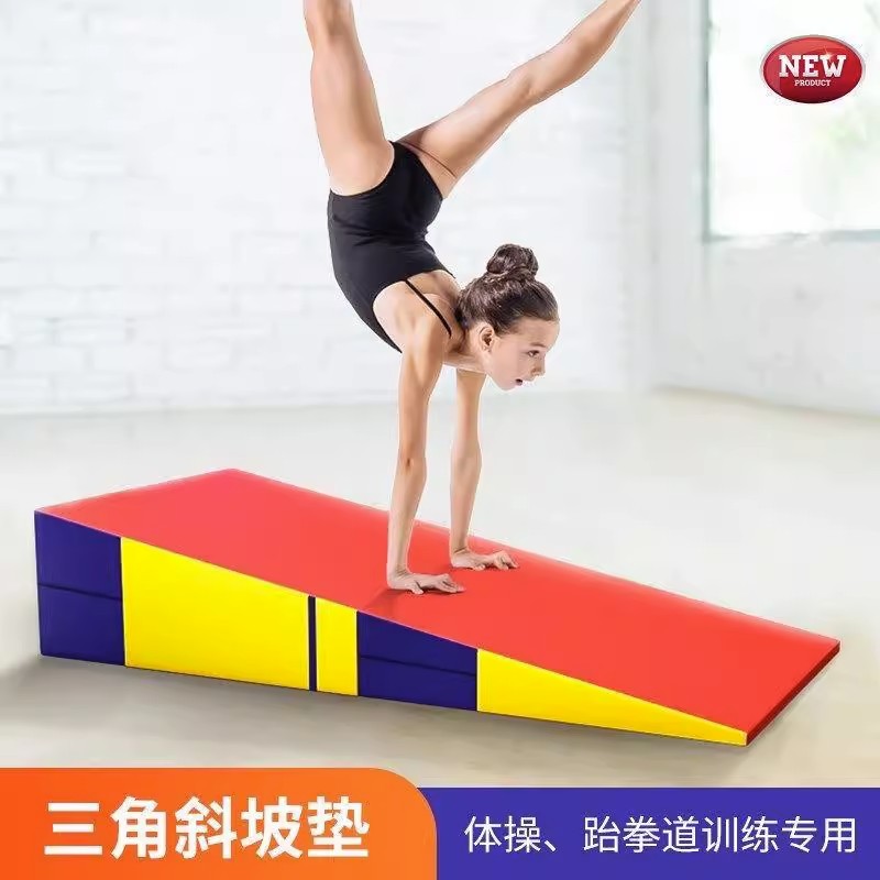 Foldable Soft Gymnastics Mat Triangular Slope Mat Taekwondo Protective ...