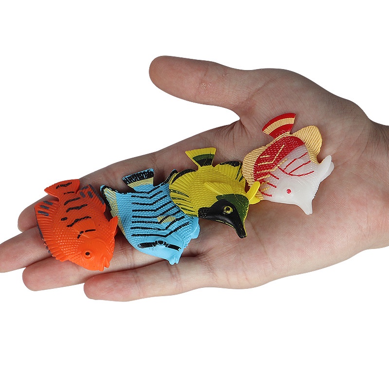 12PCS Realistic Tropical Fish Ocean Animal Model Clownfish Toy ...