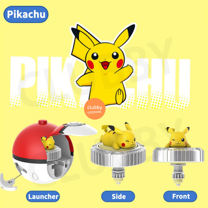 Pokemon Beyblade x Pikachu spinning top beyblade burst launcher spinner ...