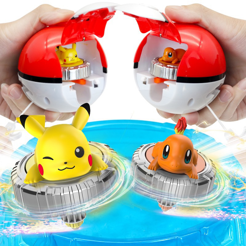 Pokemon Beyblade x Pikachu spinning top beyblade burst launcher spinner ...