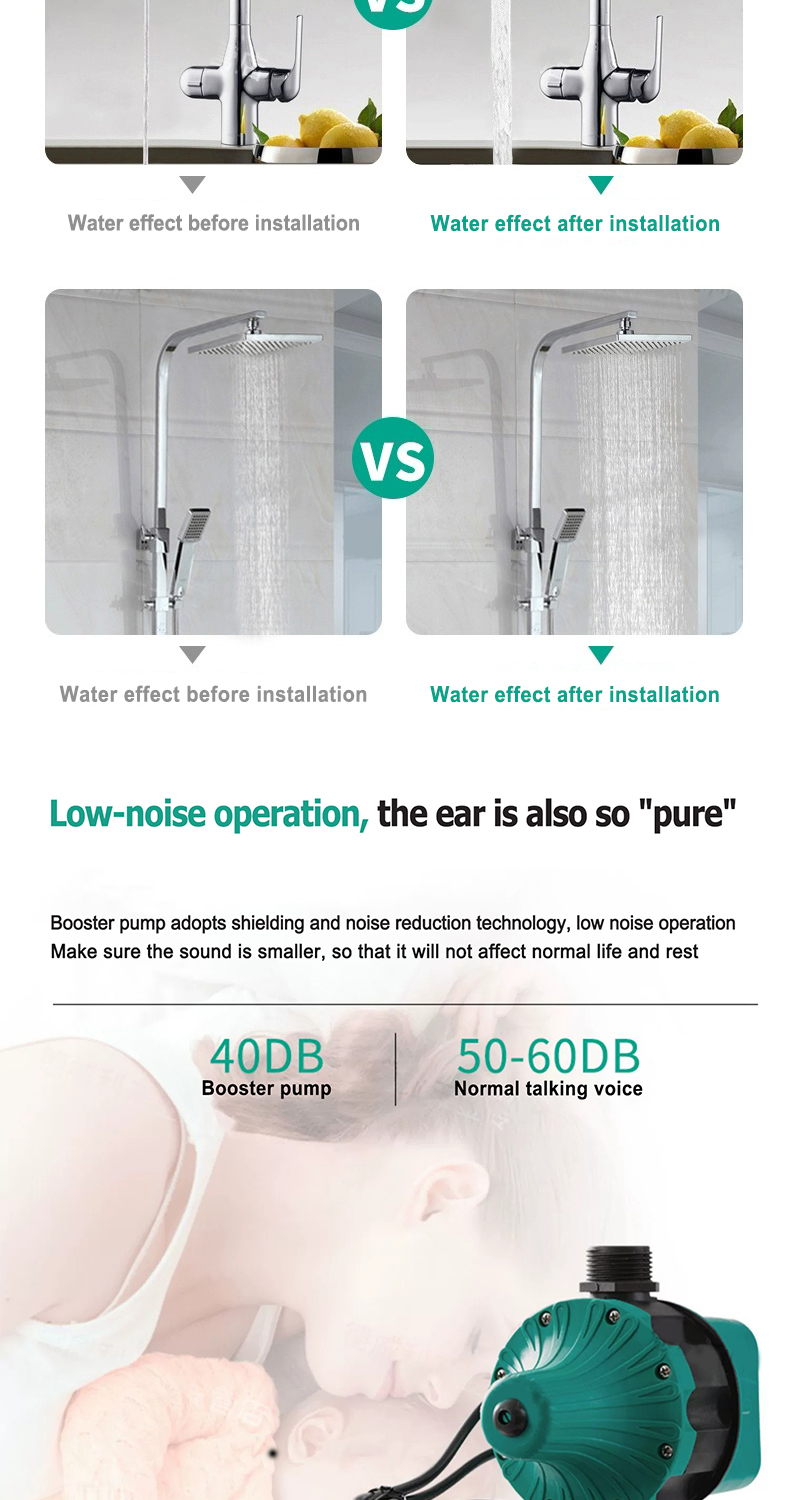 MIDOO Water Pump 1HP Electric Water Pump Pipeline Centrifugal Pump 220V ...