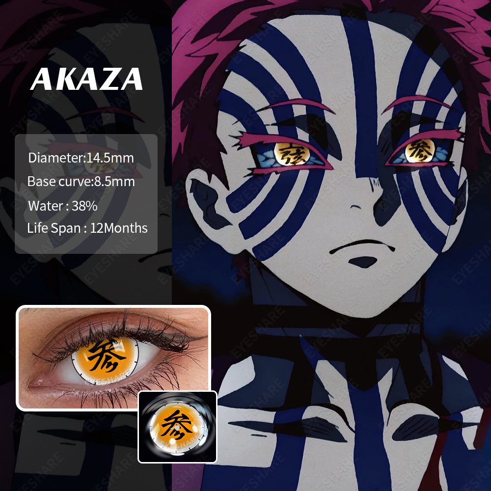 EYESHARE 2pcs/1pair Halloween Anime Yearly Cosplay Colored Contact ...