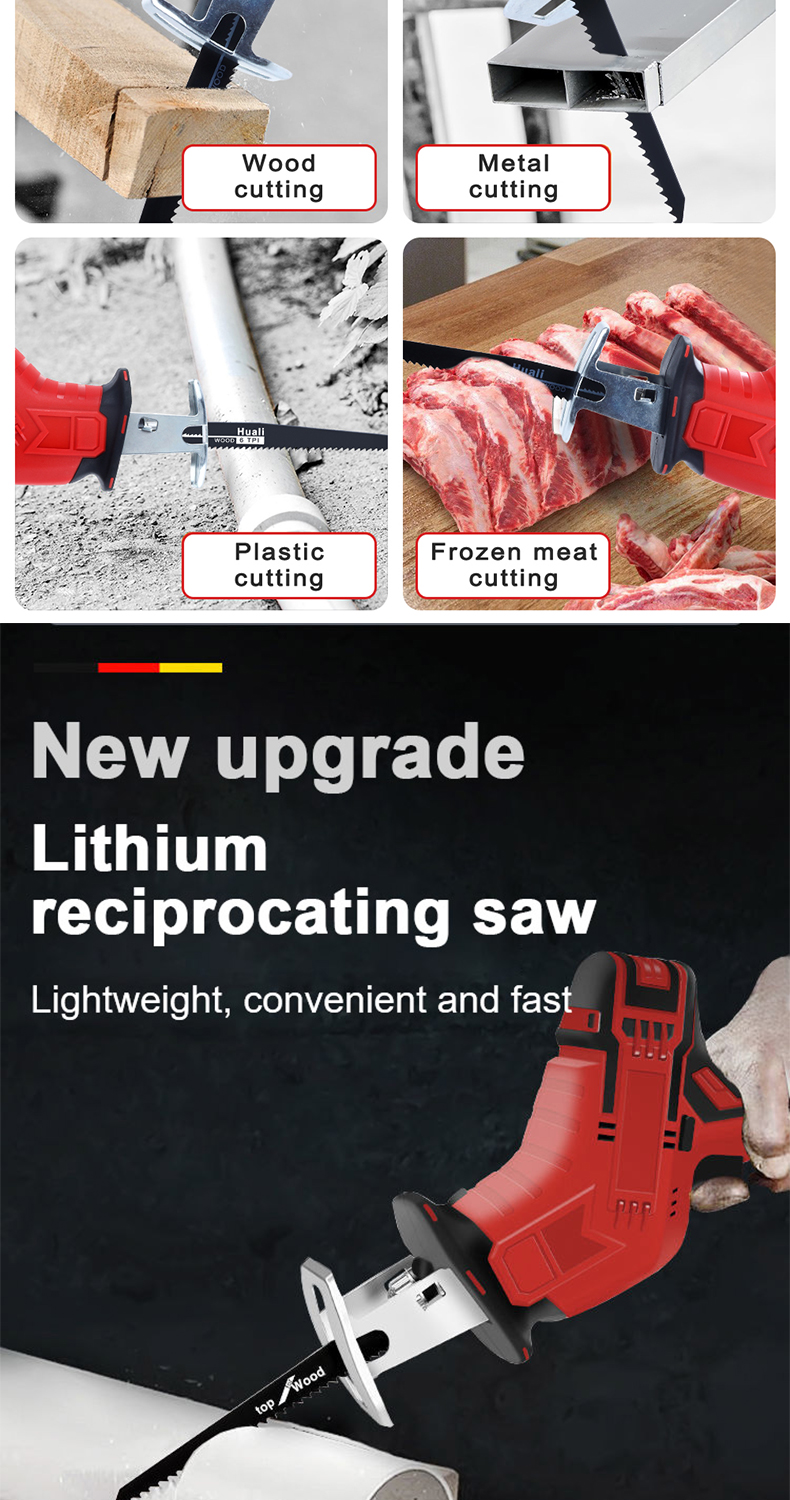 MIDOO Cordless Reciprocating Saw Electric Metal Cutting Wood Tool ...