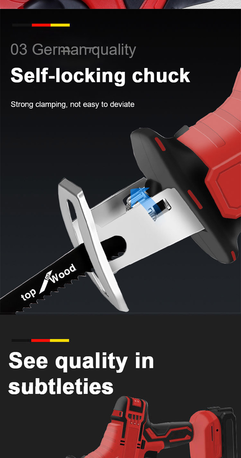 MIDOO Cordless Reciprocating Saw Electric Metal Cutting Wood Tool ...