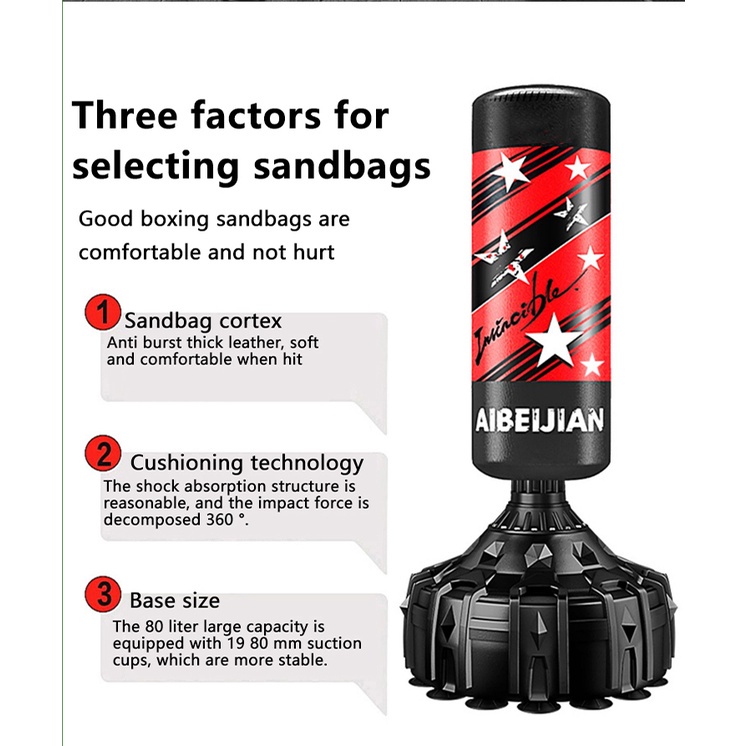 Boxing Sandbag Sanda Vertical Household Adult Sandbag tumbler Children ...
