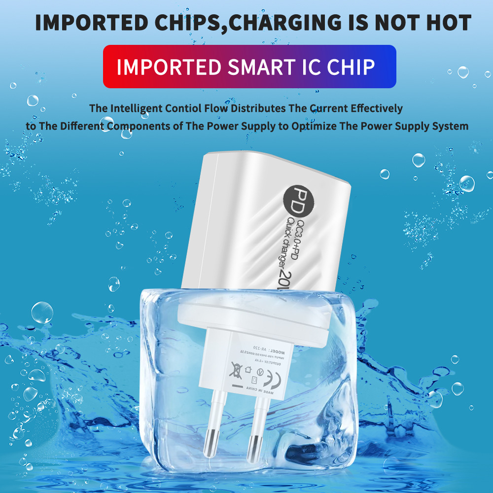 20W Digital Display Charger 5V2.4A PD+USB Charging Adoptor QC+PD ...