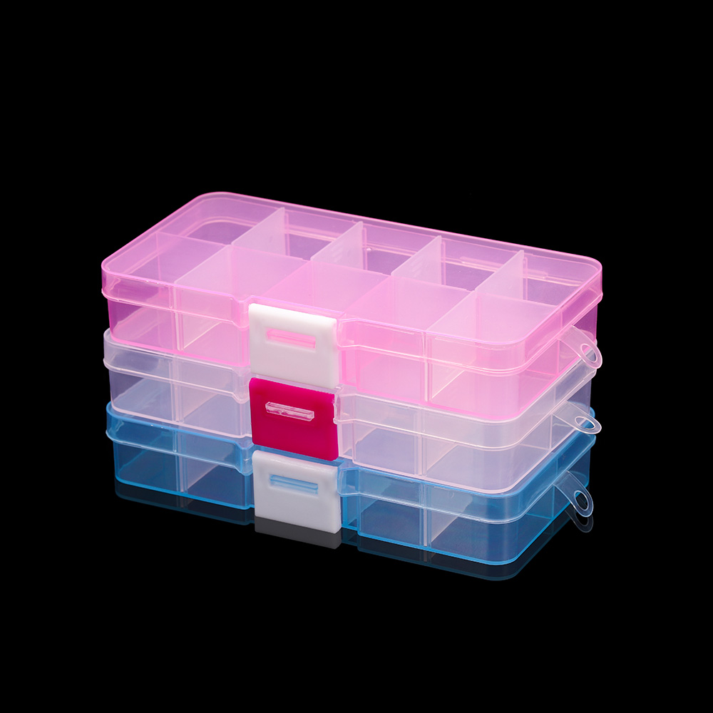Plastic Rectangle Slot Adjustable Jewelry Necklace Transparent Storage ...