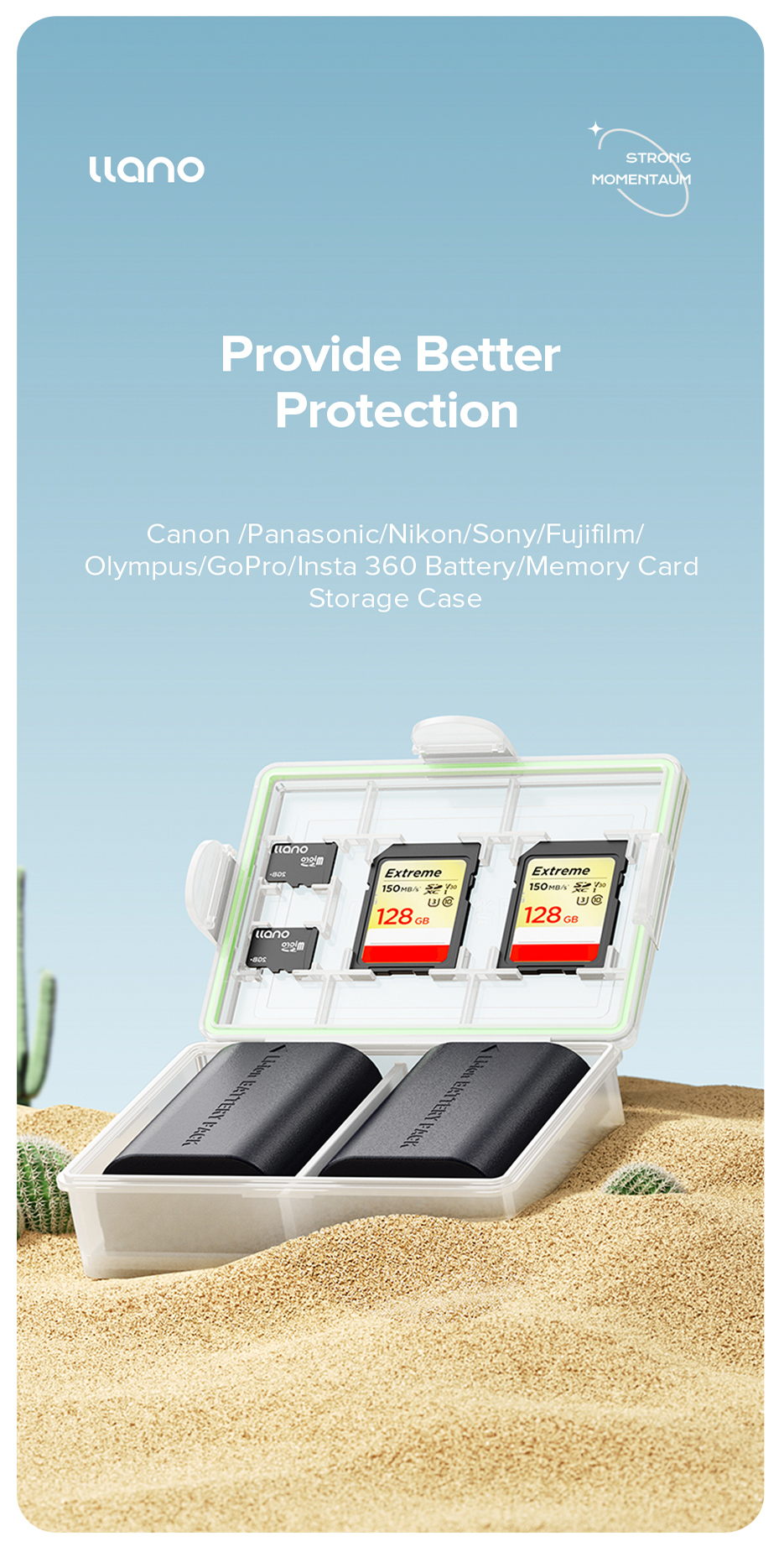 llano Camera box Professional Water-Resistant Memory Card SD TF Hard ...