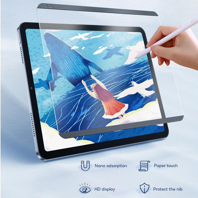 TBTIC Magnetic Matte Paper Like Screen Protector For iPad Air 7 M3 2025 ...