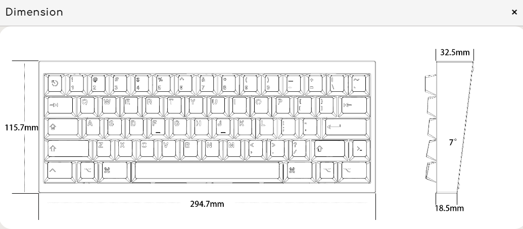 Kbdfans Tofu 60 2.0 Wkl Layout Hot-Swap Mechanical Keyboard Kit With ...