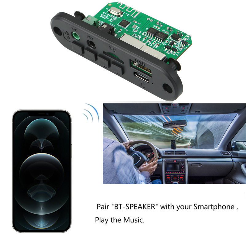 Bluetooth 5.0 MP3 Decoder Board DC 3.7-5V 1A Audio Module USB TF Radio ...